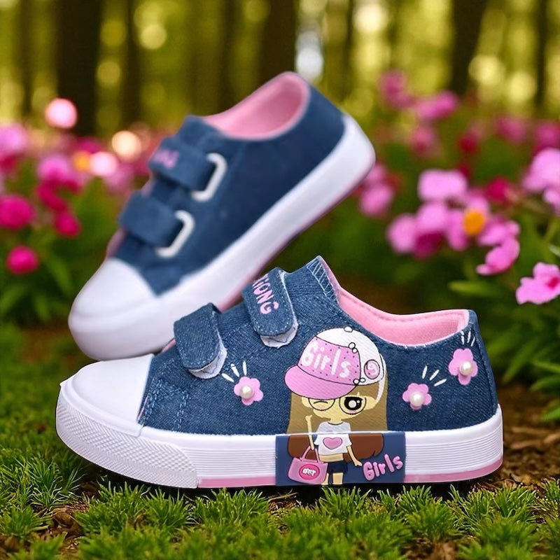 Girls Canvas Denim Shoes – Melcy Boutique